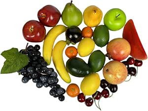 Amazon.com: Generic 25 pcs Fake Mixture Fruits for Home Decor ...