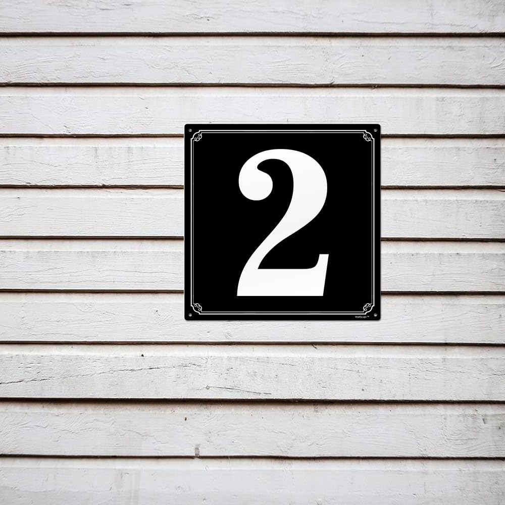 8x8 Inch Metal Curb Numbers 8x8 Inch Metal Parking Number Signs ...