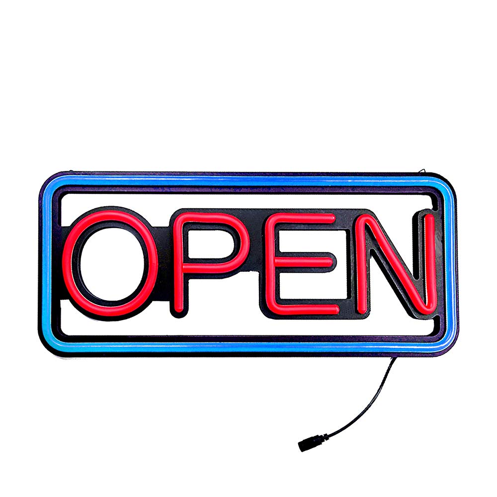 Deco Store Sign 19 x 8 inches LED Neon Open Hollow Matte Backer with ...