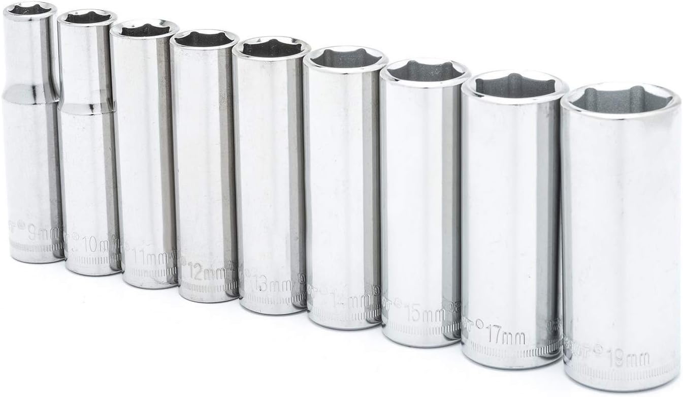 Amazon.com: Crescent 9 Piece 3/8" Drive 6 Point Deep Metric Socket Set ...