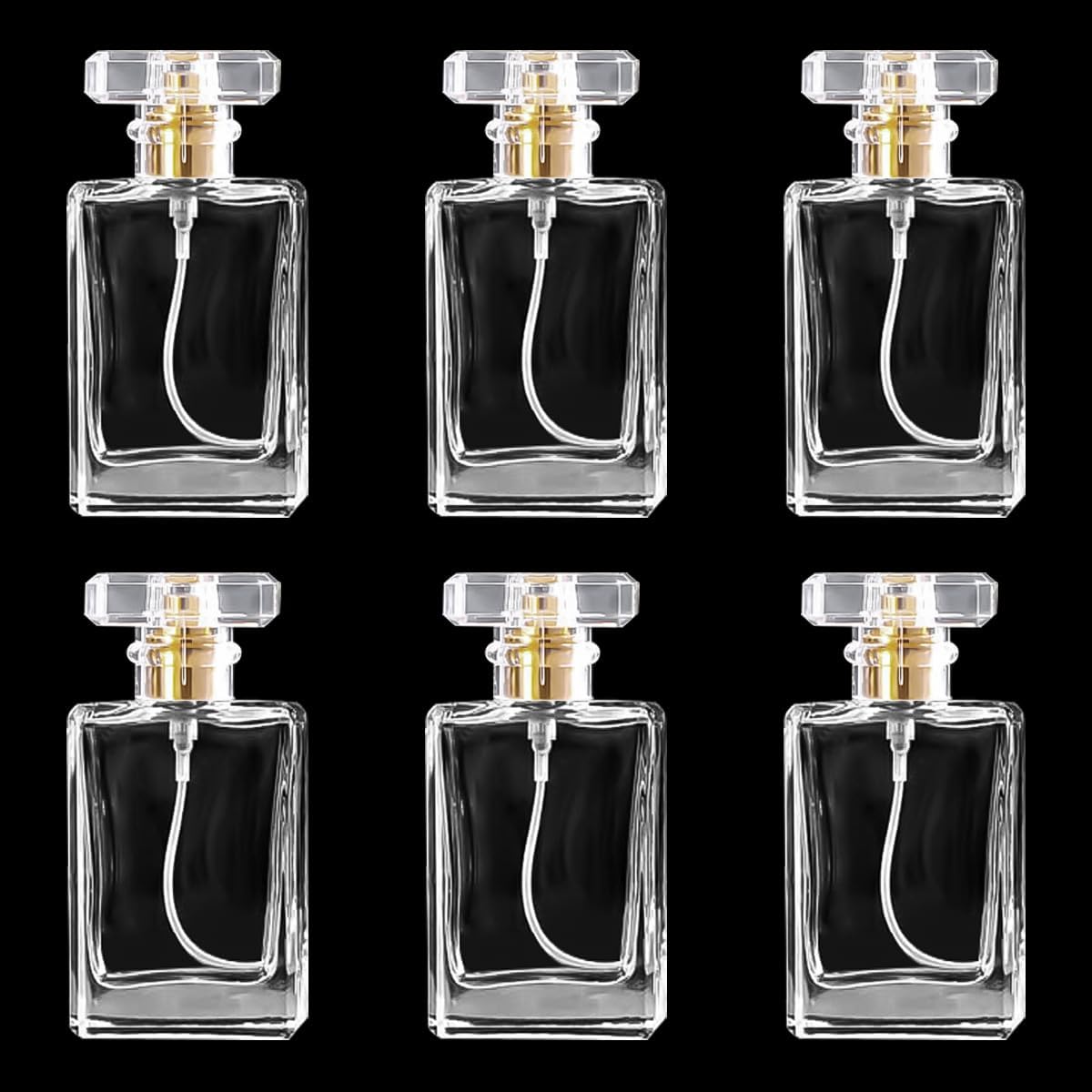 Amazon.com: Koliva 30ML Refillable Glass Perfume Atomizer Bottles 6PCS ...
