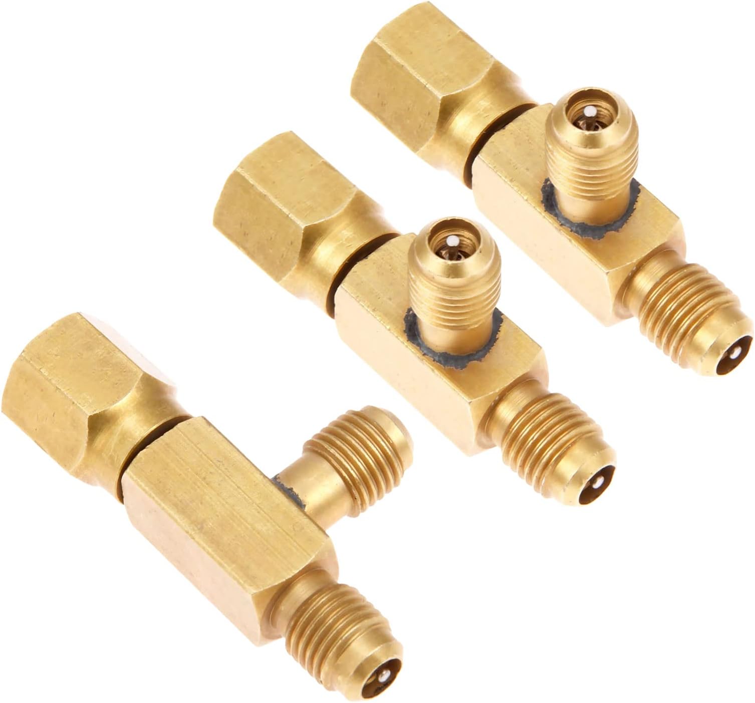 Amazon.com: 3Pcs Quick Coupler Access Tee, 1/4" Tee Adapter Valve Core ...