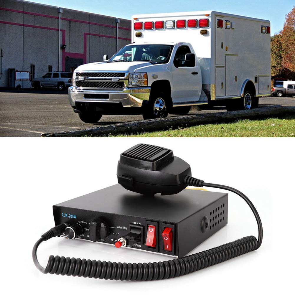 Buy Hlyjoon Sound Loud Car Warning Alarm Fire Siren Horn PA Speaker MIC ...