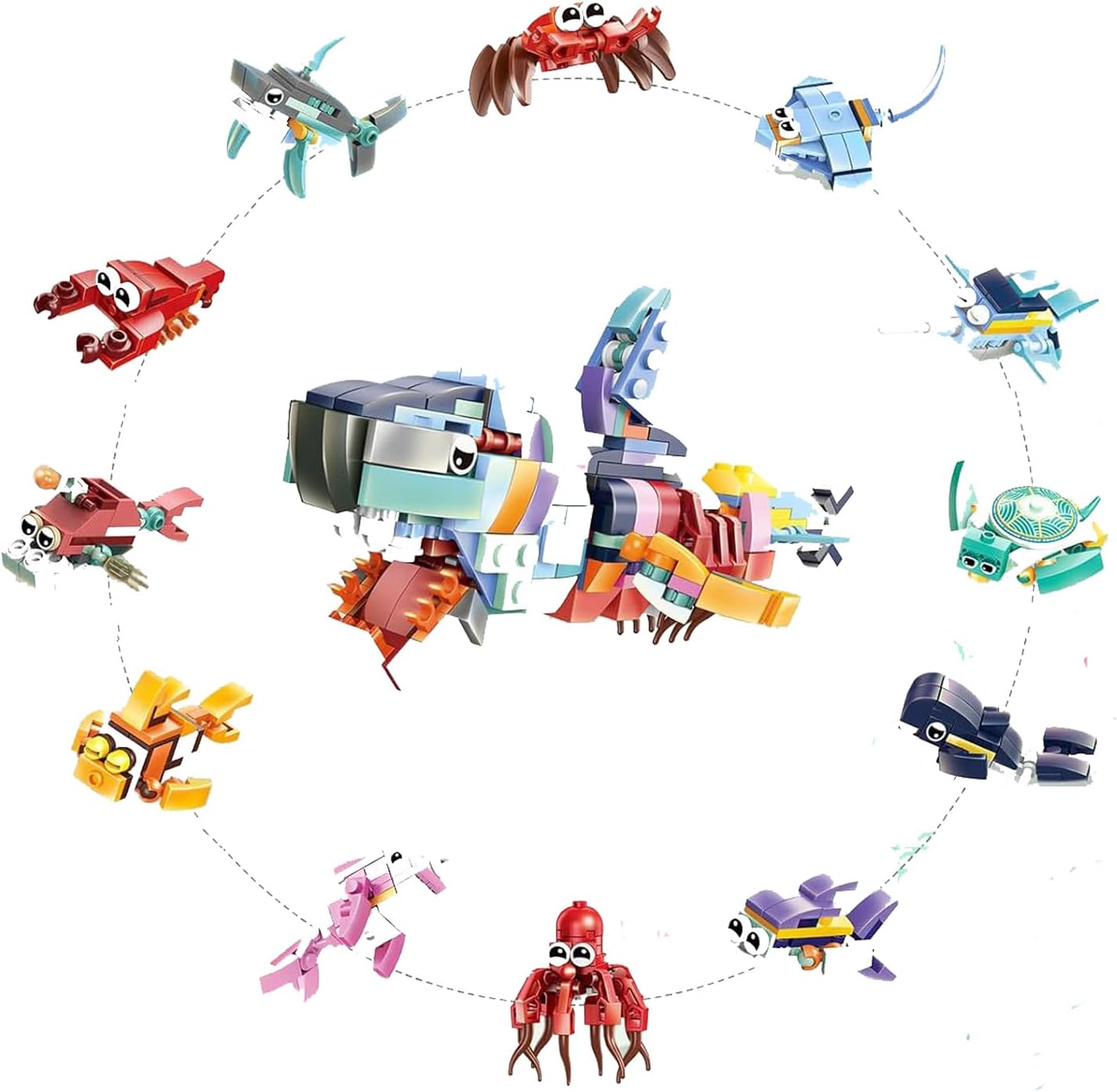 Amazon.com: Beakction 12Pcs Building Blocks Sets for Kids Surprise with ...