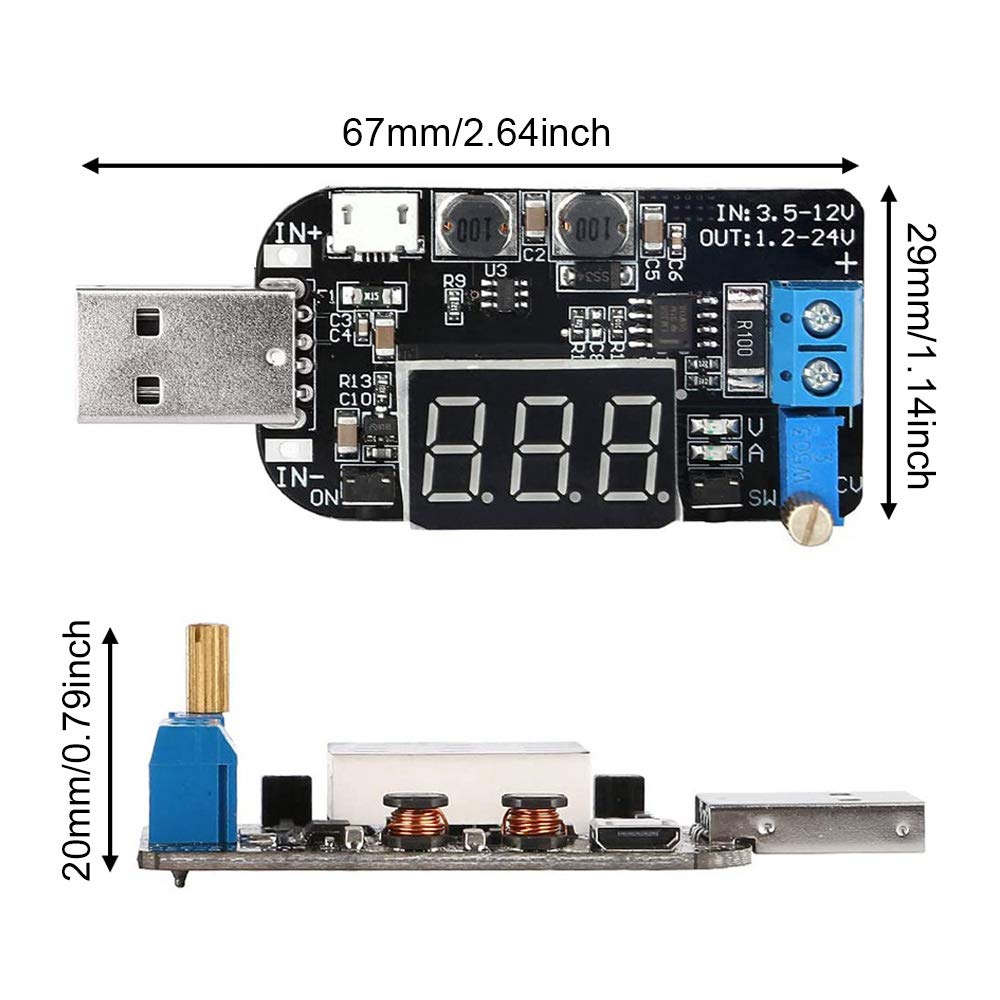 Youmile Dc Dc Digital Usb Buck Boost Converter Module 5v | Desertcart ...