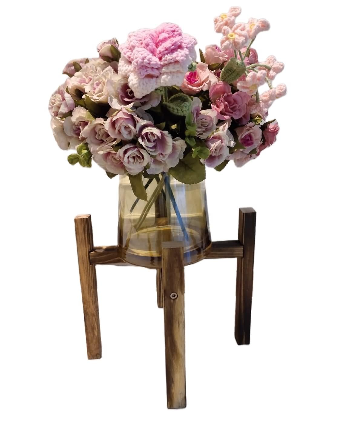 Snapklik.com : LoongZDD Carbonized Pine Wood Plant Stand - Single ...