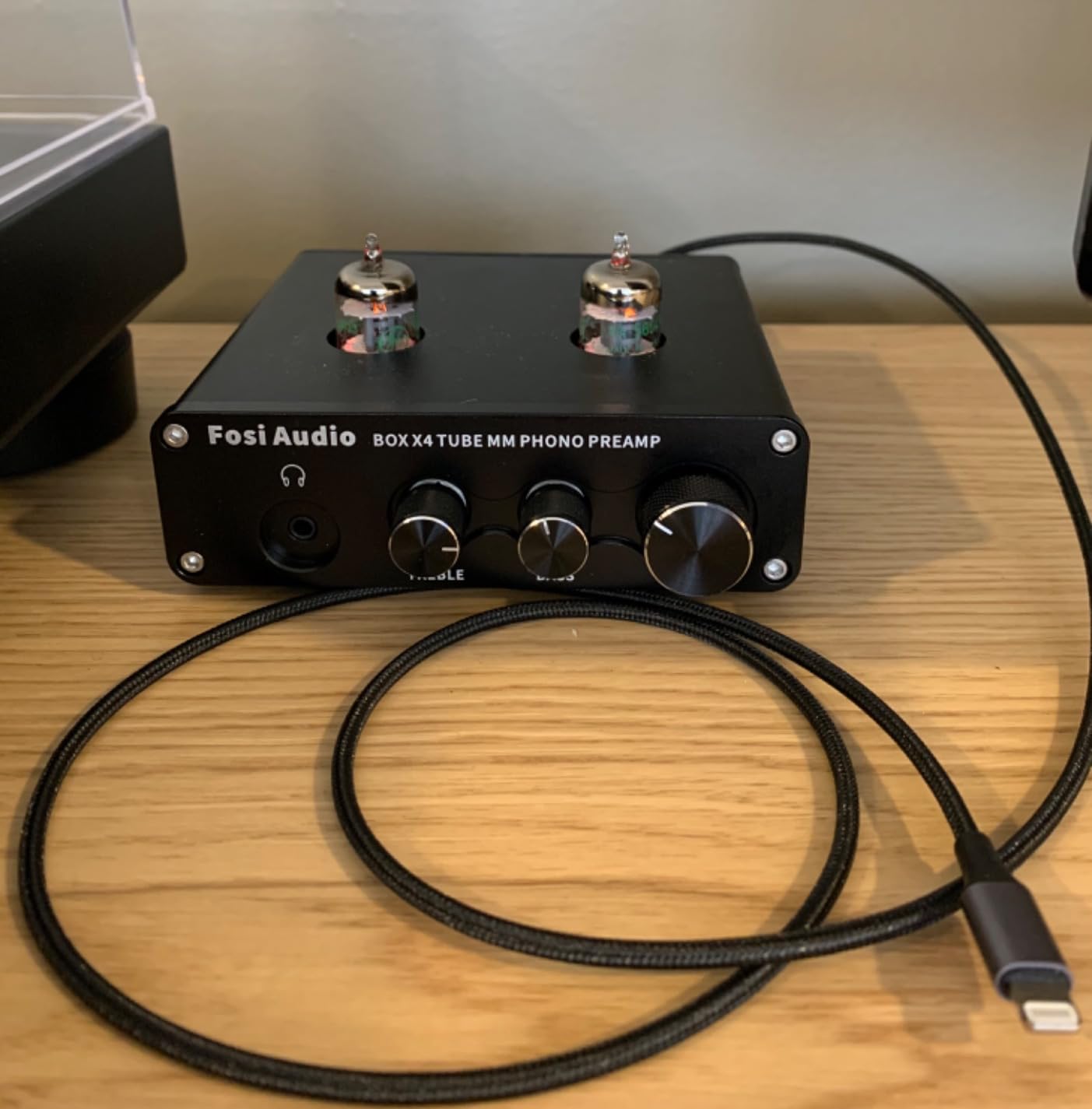 Fosi Audio Box X4 Phono Preamp with JAN 5654W Vacuum Tubes for MM ...