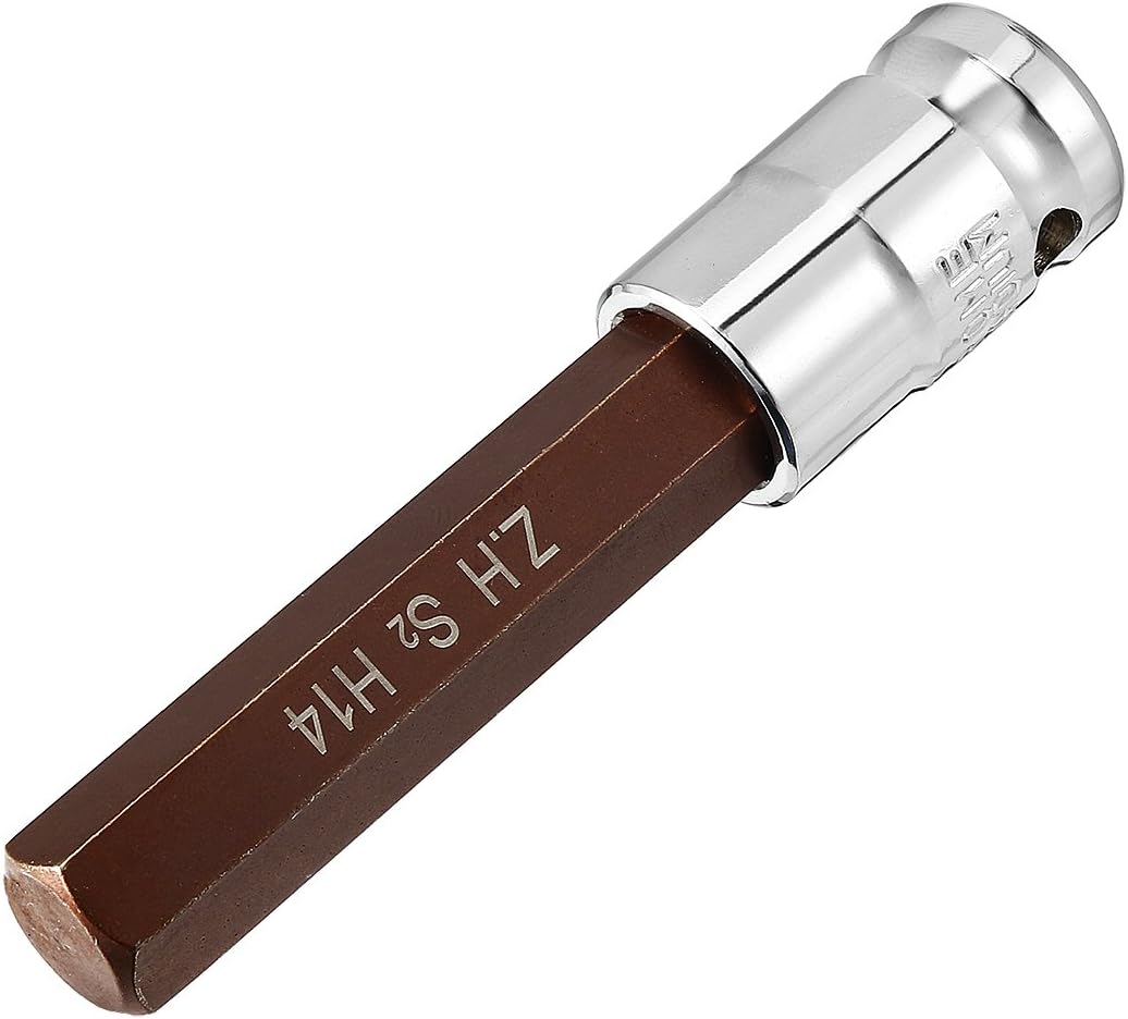 Amazon.com: Uxcell 1/2" Drive x H14 (14mm) Hex Bit Socket, S2 Steel ...