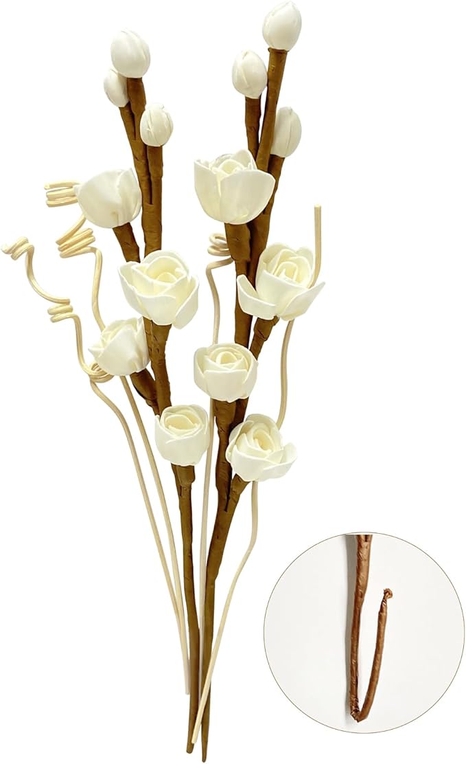 Amazon.com: Reed Diffuser Sticks, Flower Sticks Set,White Rose Wood ...
