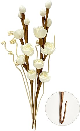 Amazon.com: Reed Diffuser Sticks, Flower Sticks Set,White Rose Wood ...