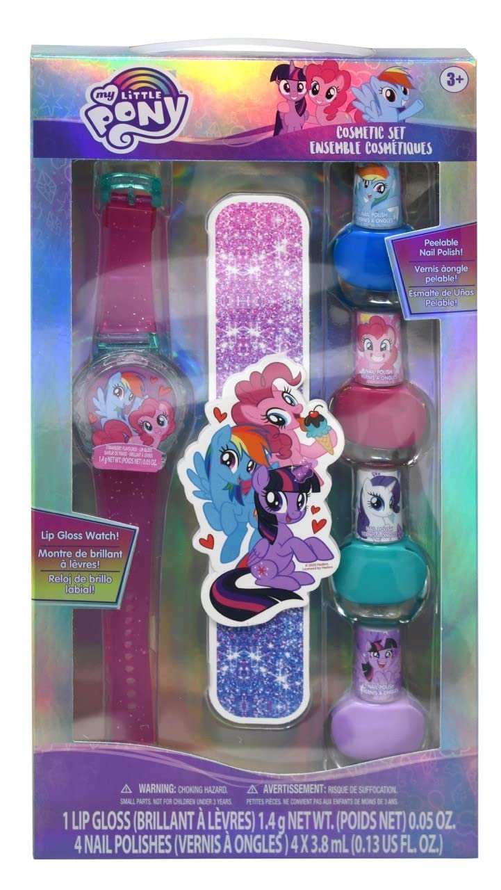 Amazon.com : My Little Pony Lip Gloss Watch & Nail Set on card : Beauty ...