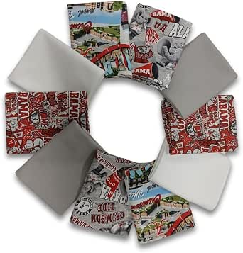 Amazon.com: College Fat Quarter Bundle (18”x22” Cuts) - Alabama Crimson ...