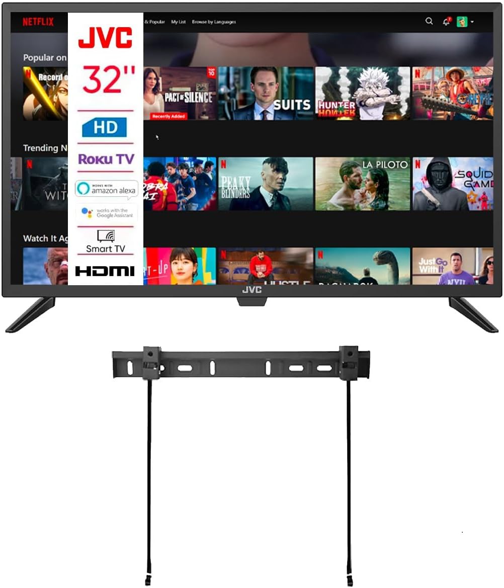 Amazon.com: JVC 32-Inch Class HD 720p LED Smart TV + Wall Mount with Headphone Output ...