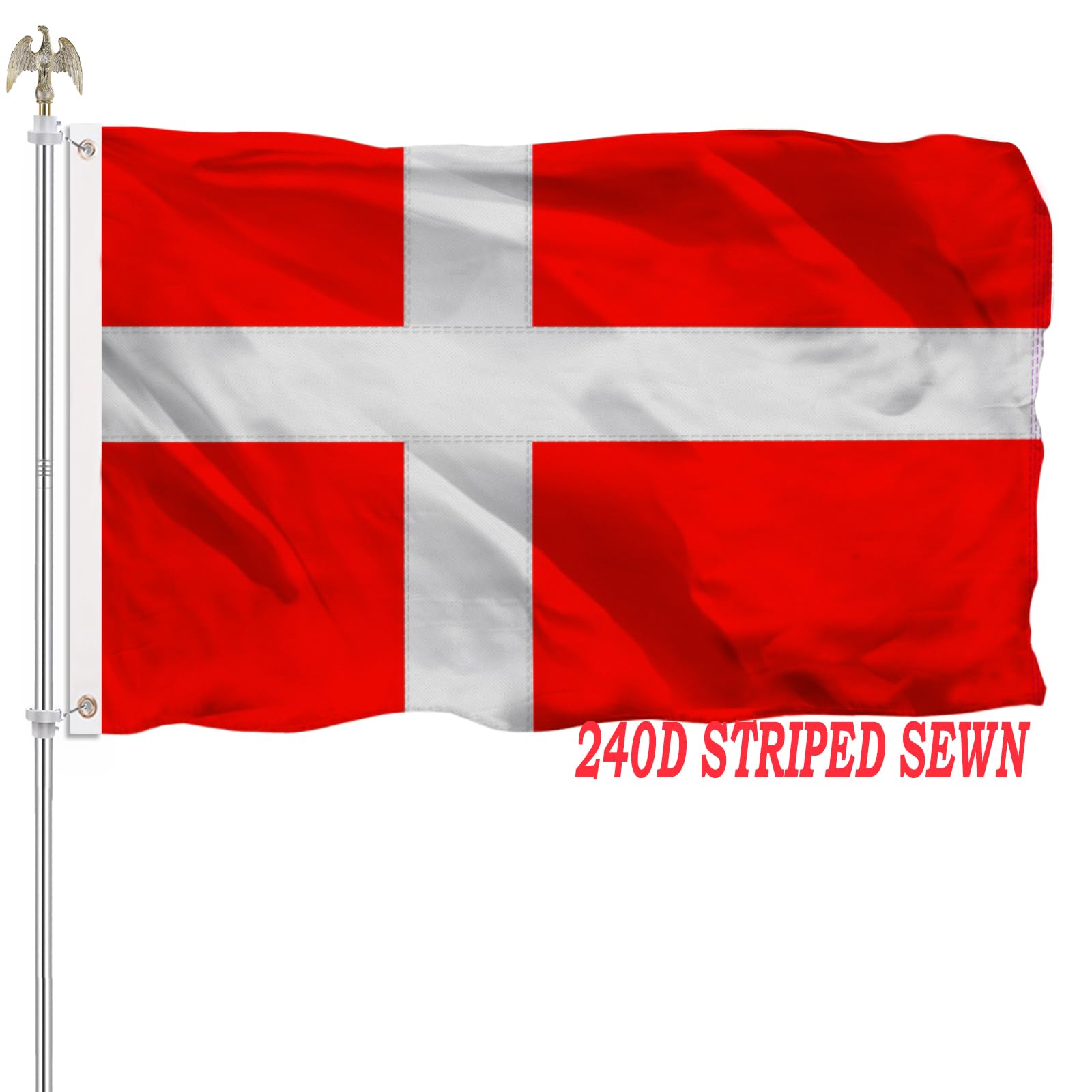 Amazon.com : Denmark Flag 3x5 Danish Dane National Flag Banner Outdoor ...