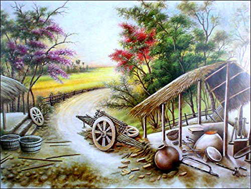 Village Scene Indian Poster/Art of India : Reprint on Paper (Unframed ...