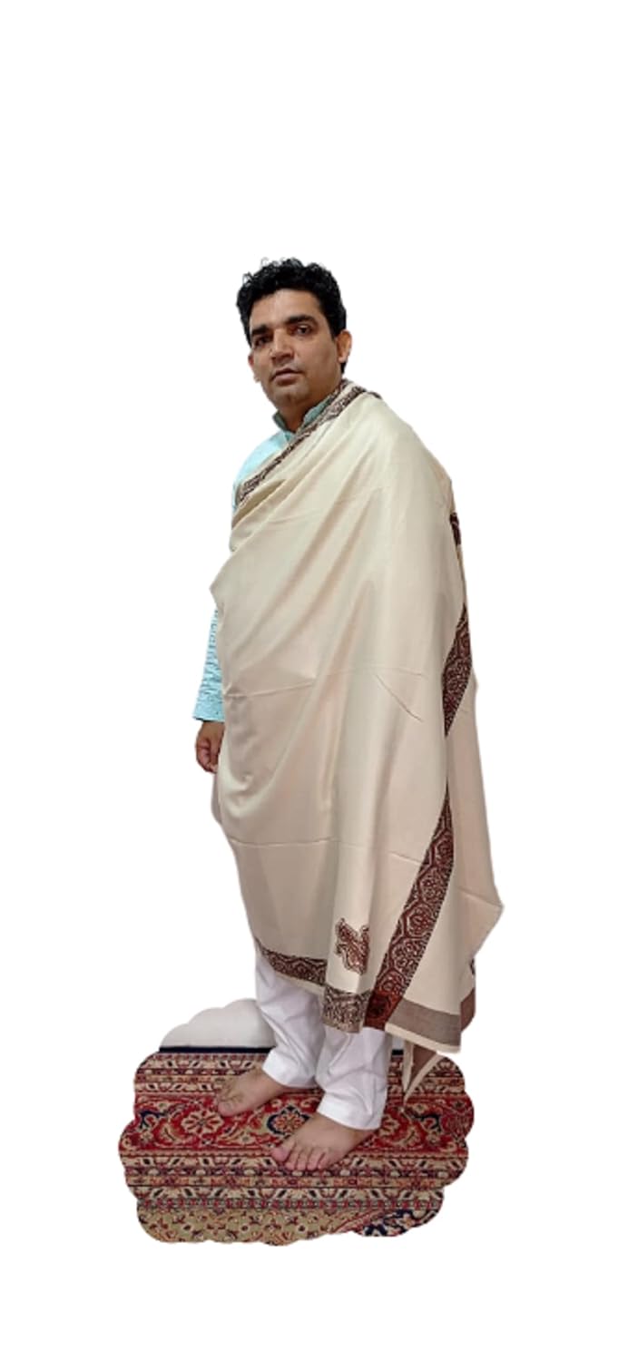 Buy KASHMIR HANDLOOM HANDICRAFT Kashmiri Men Shawl Men Lohi Woolen ...