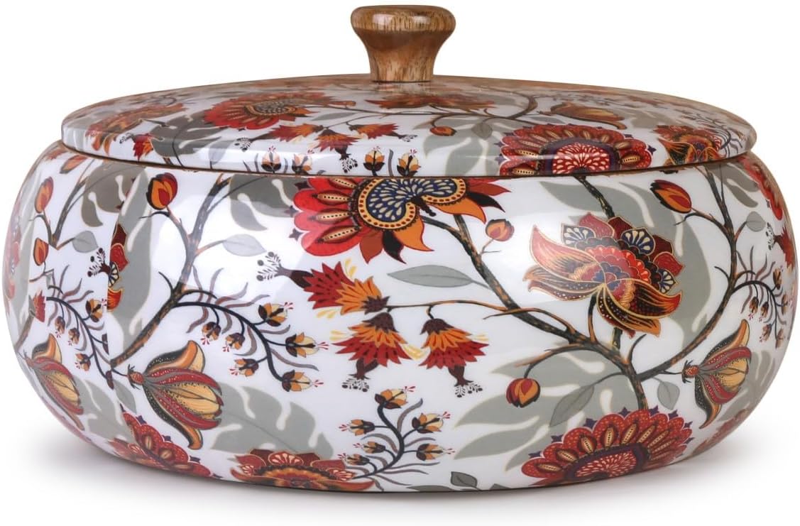 Amazon.com | Brick Brown ® Premium Handcrafted Solid Wood Marigold Roti ...