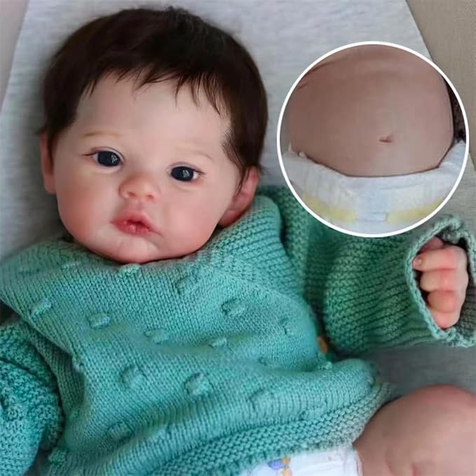 Zero pam Reborn Baby Dolls Silicone Full Body 45 CM Realistic Baby Doll ...