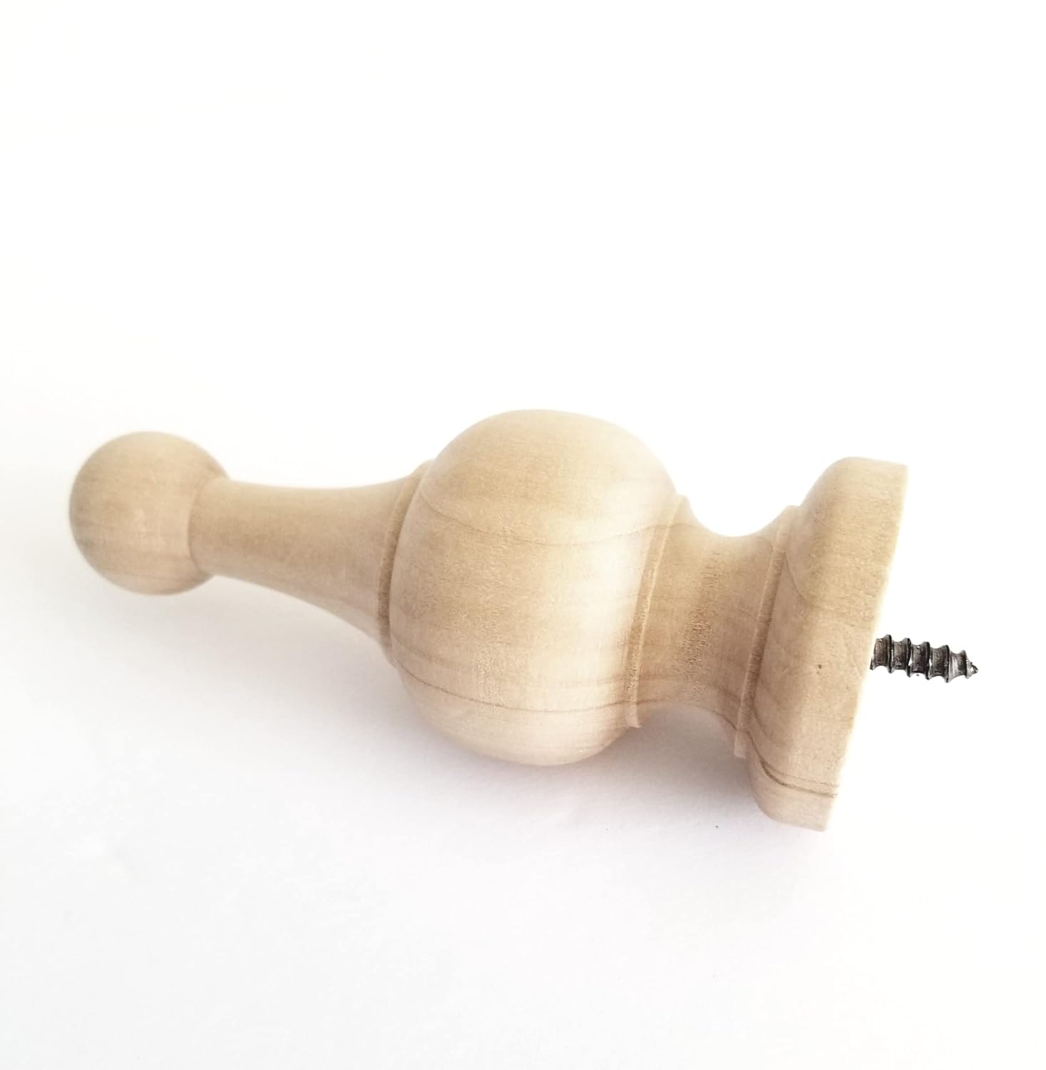 Amazon.com: Wood Finial Screw in Riser Legs Dowel Finial Decorative ...