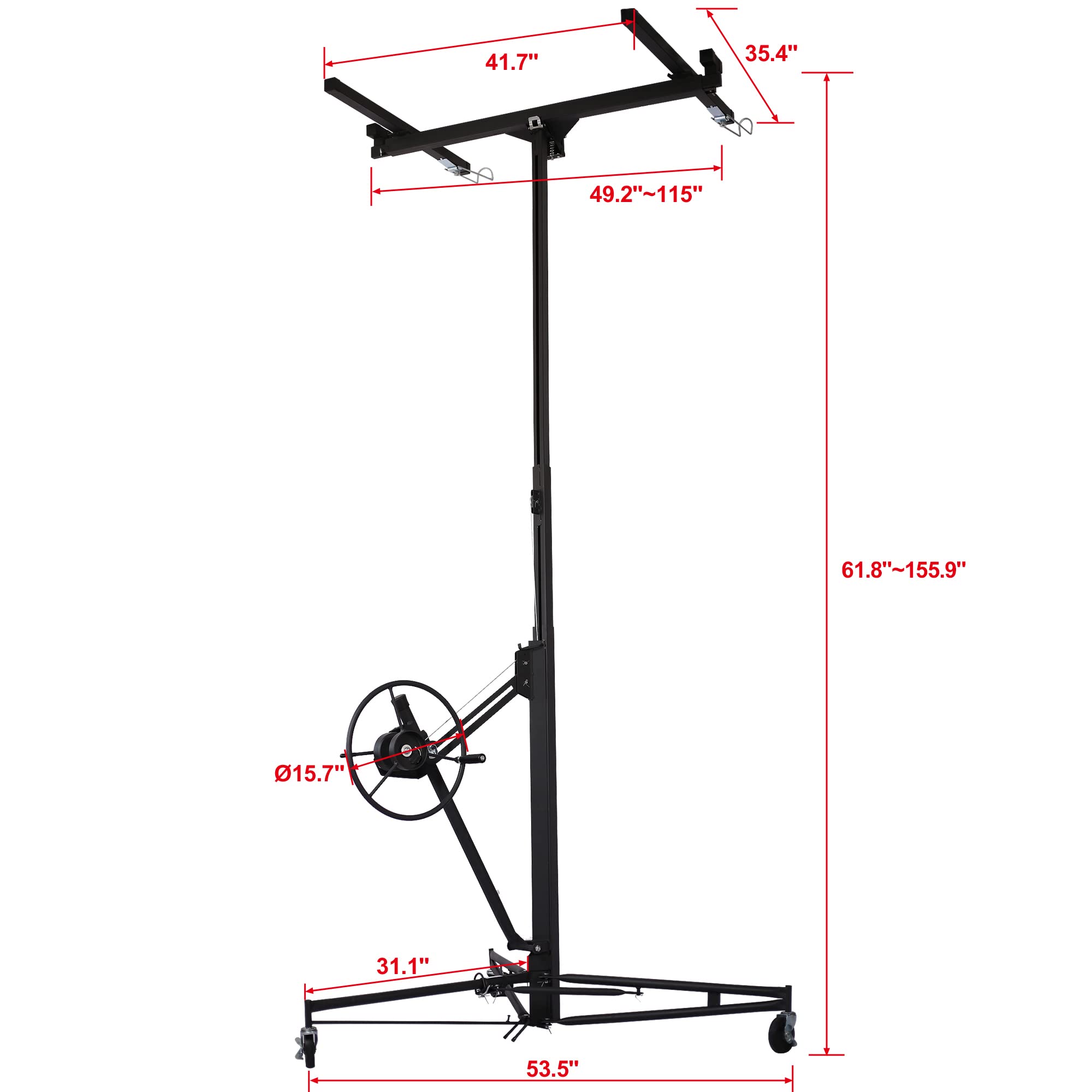 Snapklik.com : Drywall Lift 13FT,360 Adjustable Drywall Jack Lift For ...