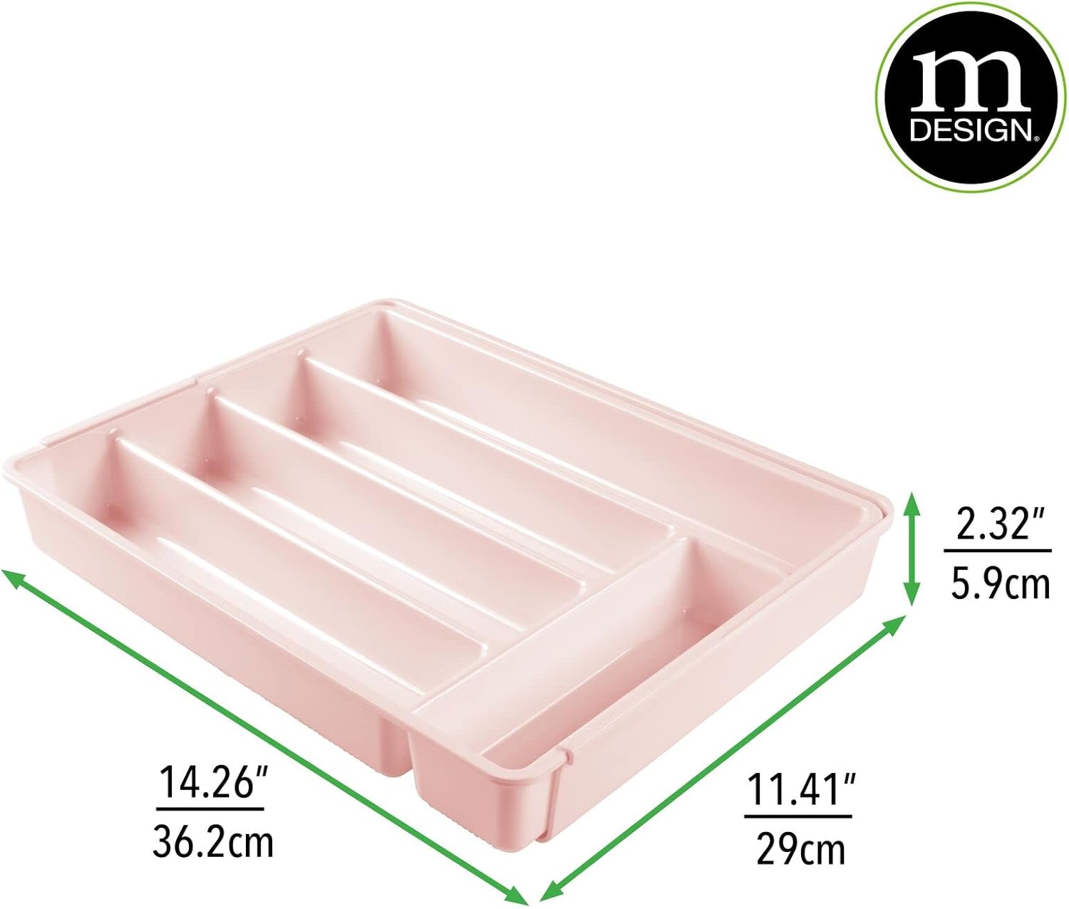 mDesign Adjustable Cutlery Tray — Expandable Kitchen Organiser Tray for ...