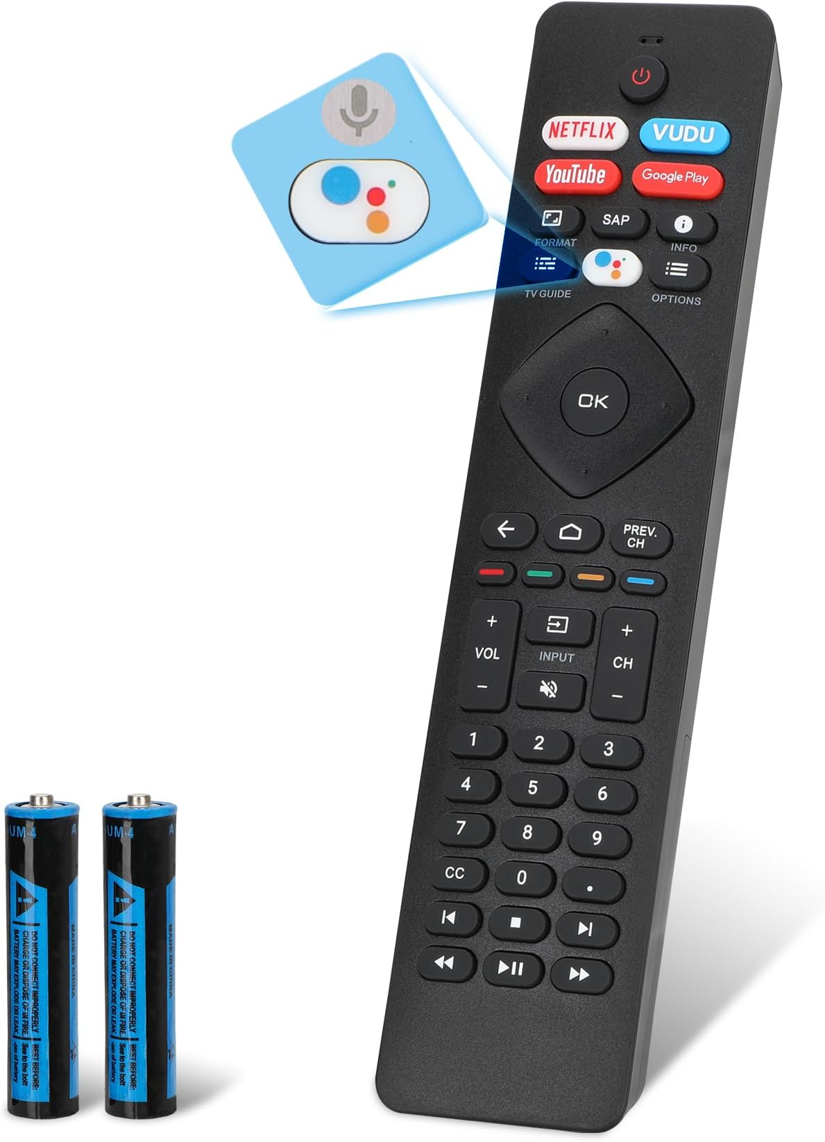 Amazon.com: Voice Remote Control NH800UP-phillips TV Voice Remote ...