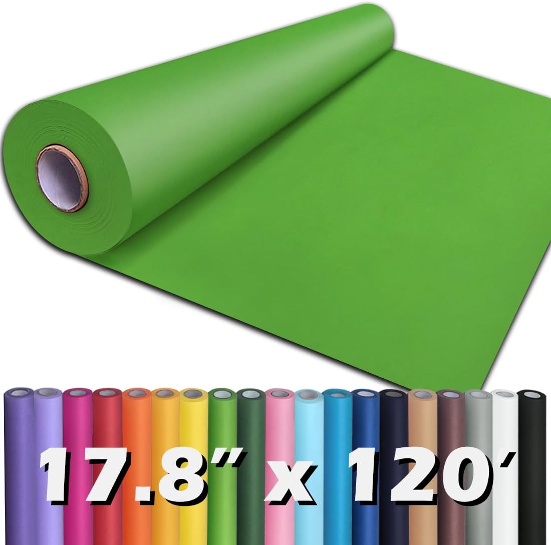 Amazon.com: PerkHomy 17.8" x 1,440" (120') Medium Green Kraft Paper ...