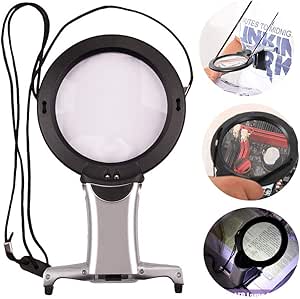Neck Wear Magnifying Glass Hands Free High Clarity Double Lens Reading ...