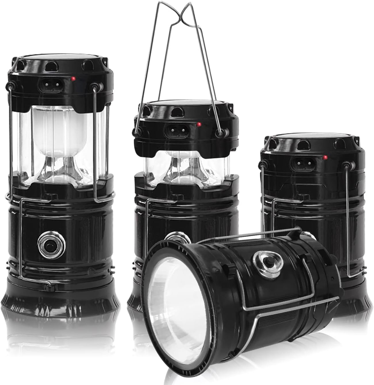 Lichamp 8 Pack LED Lantern Camping Light, Battery Operated Lanterns COB ...