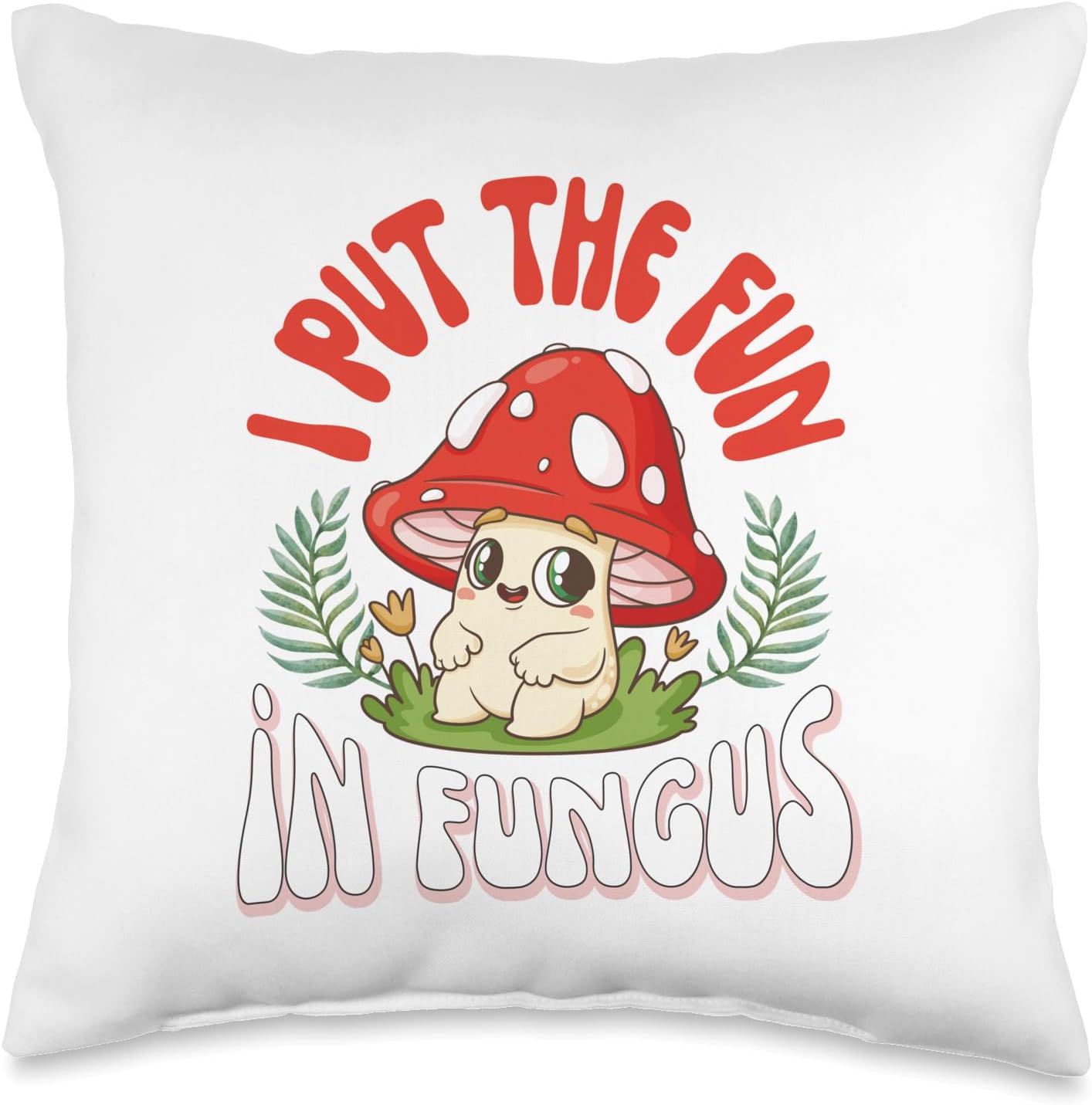 Amazon.com: I Put The Fun In Fungus - Funny Mushroom Collector Throw ...