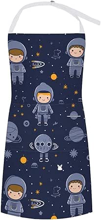 Amazon.com: Outer Space Planets Astronaut Kitchen Apron for Men Women ...