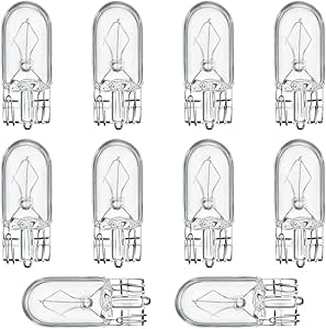 Amazon.com: ZIMISI 10PCS T10 Car Brake Light Bulb, 12V 5W Flat Foot ...