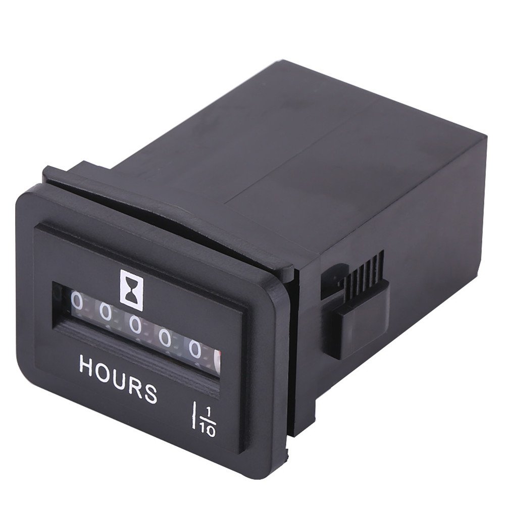 Hour Meter Gauge, DC 6-80V Mechanical Hourmeter Gauge for Diesel ...