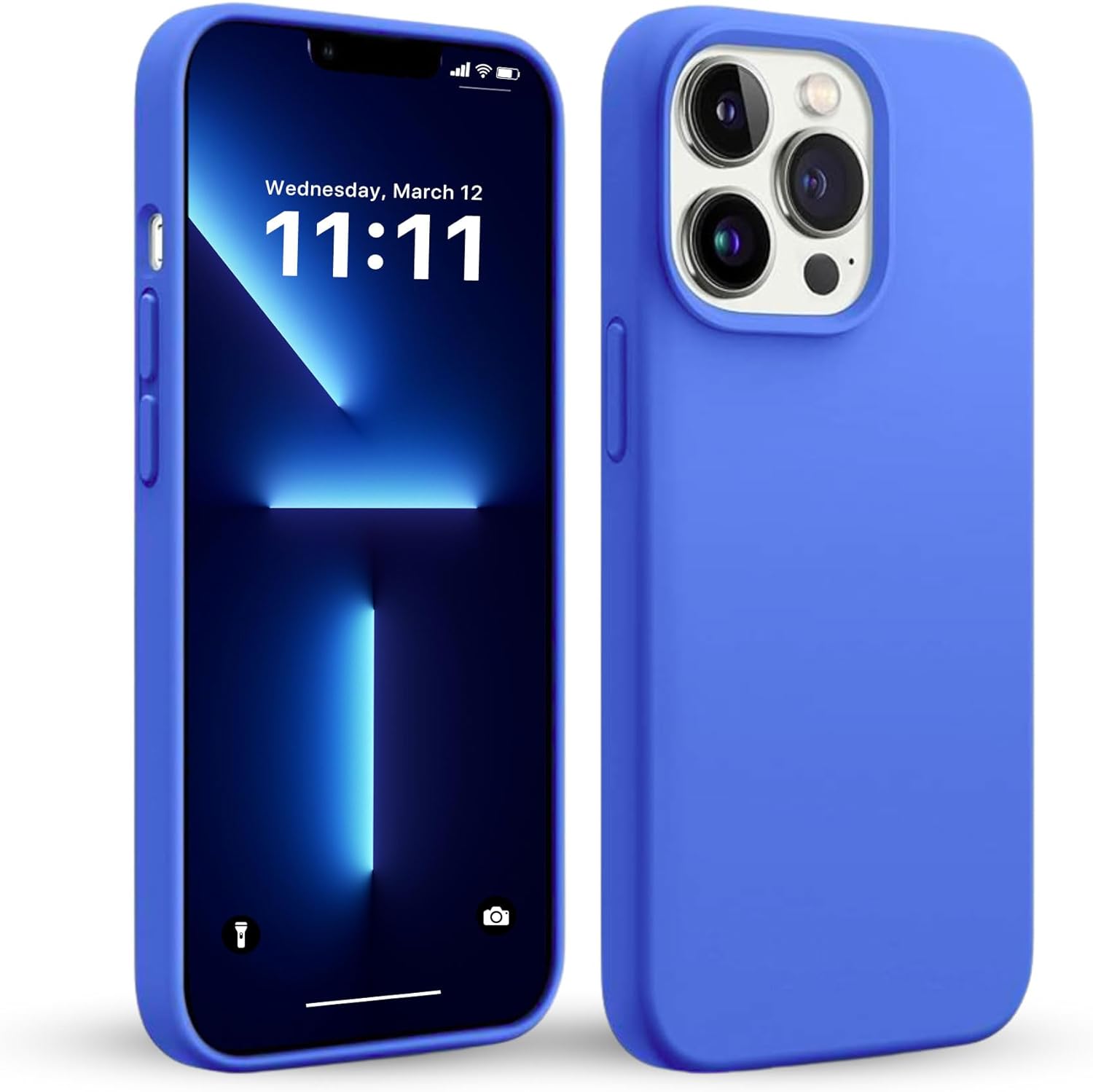 Amazon.com: Dark Blue Phone Case for iPhone 13 Pro Max Case ...