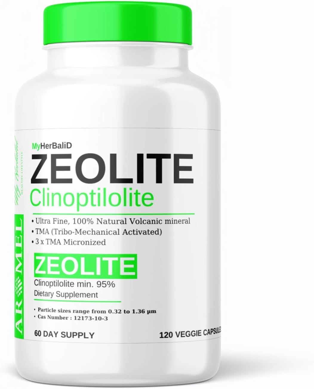 Amazon.com: aromel Zeolite Powder 120 Capsules | Detox | Clinoptilolite ...