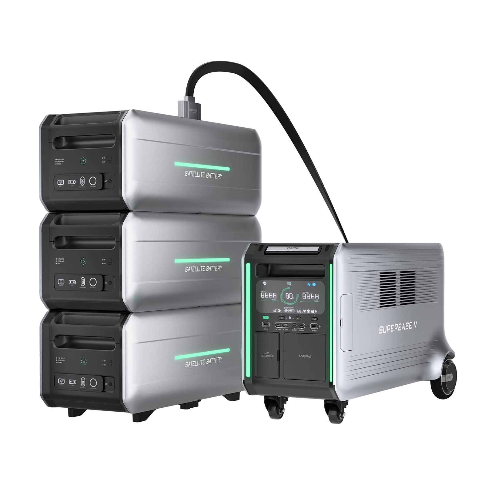 Buy Zendure SuperBase V 4.6KWh Solar Generator with 3 X Extra Satellite ...