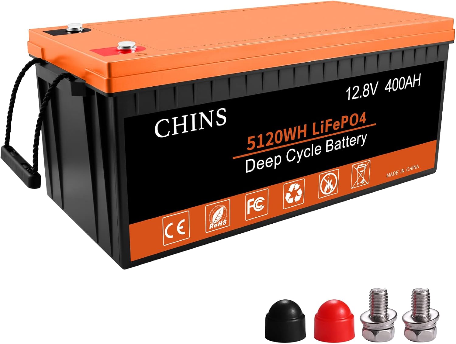 Amazon.com: CHINS Bluetooth 12V 400Ah LiFePO4 Battery, Lithium Battery ...