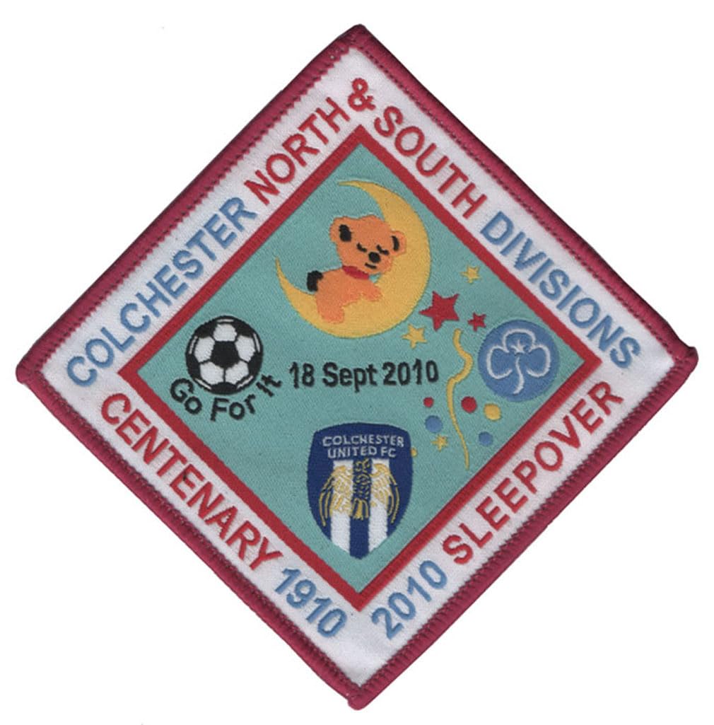 Colchester Football Logos Embroidered Sew-on Patch ; Size: 7cm x 7cm ...