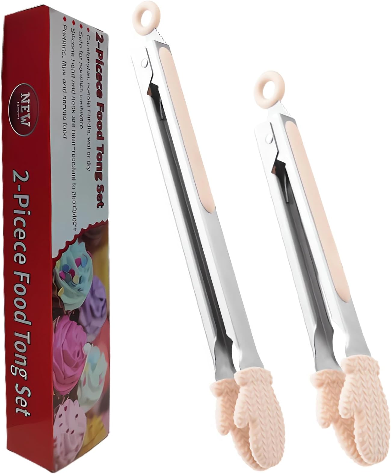 Amazon.com: Kitchen Tongs for Cooking with Silicone Tips, Heat ...