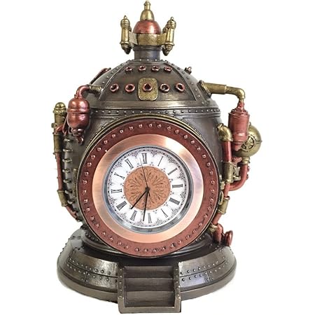 Amazon.com: Steampunk Time Machine Clock & Trinket Box Statue : Home ...