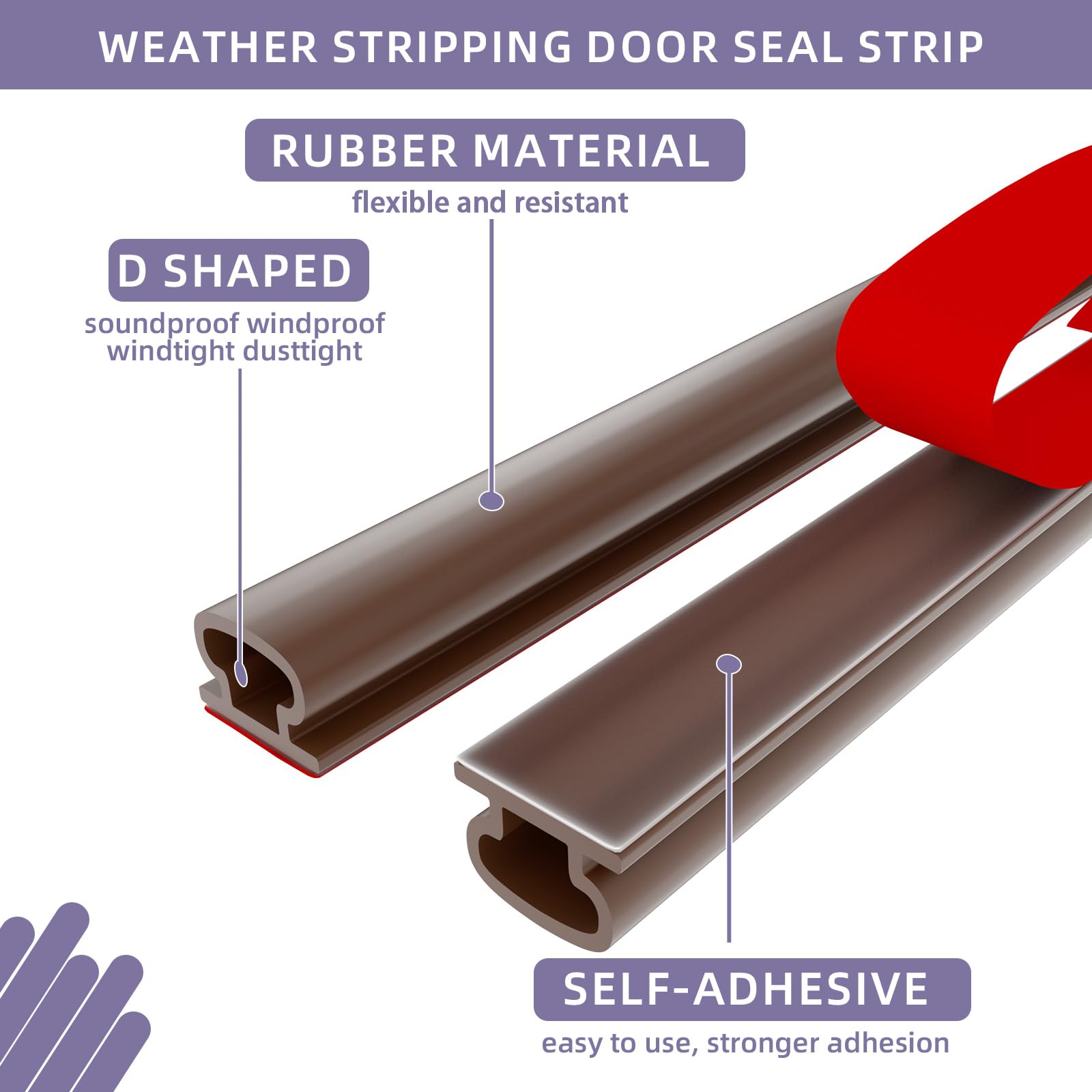 Snapklik.com : Weather Stripping Door Seal Strip, Door Weather ...