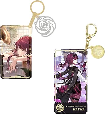 Amazon.com: Hilichurl Kafka Double Layer Keychain Fermata Honkai Star ...