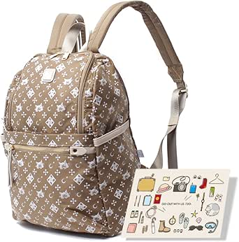 Amazon.co.jp: [わちふぃーるど] [ 猫のダヤン リュック 軽量 撥水 コンパクト 軽い 大容量 レディース ダヤン 猫 グッズ バッグ ラウンドリュック WTSK-05 ...