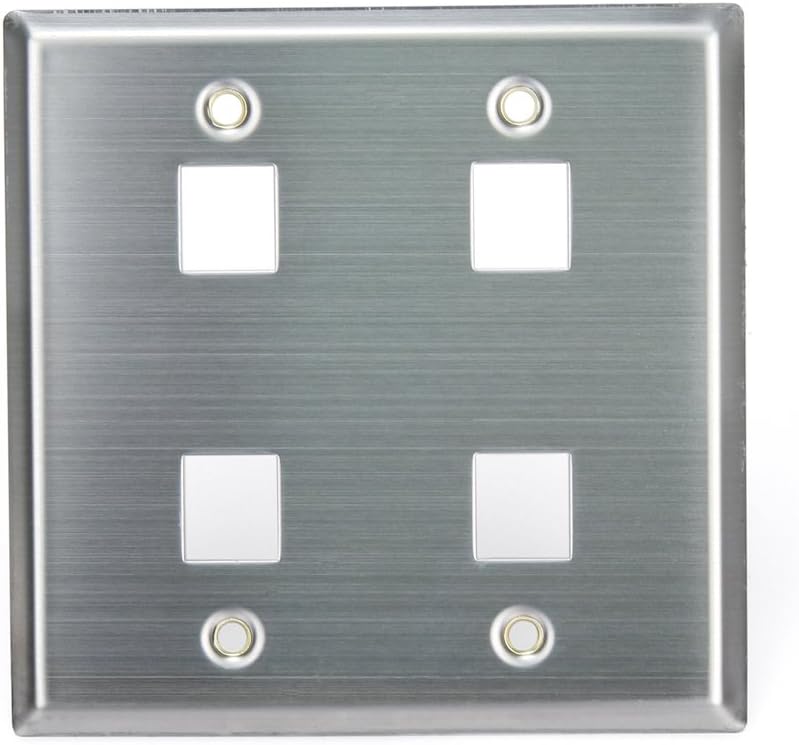 Leviton 43080-2S2 2PORT DG QP WP STAINLESS STEEL - Switch Plates ...
