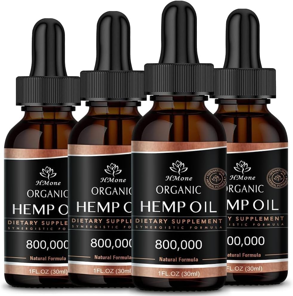 Amazon.com: Hemp Oil - 4 Packs 800,000 Maximum Strength - Pure & CO2 ...