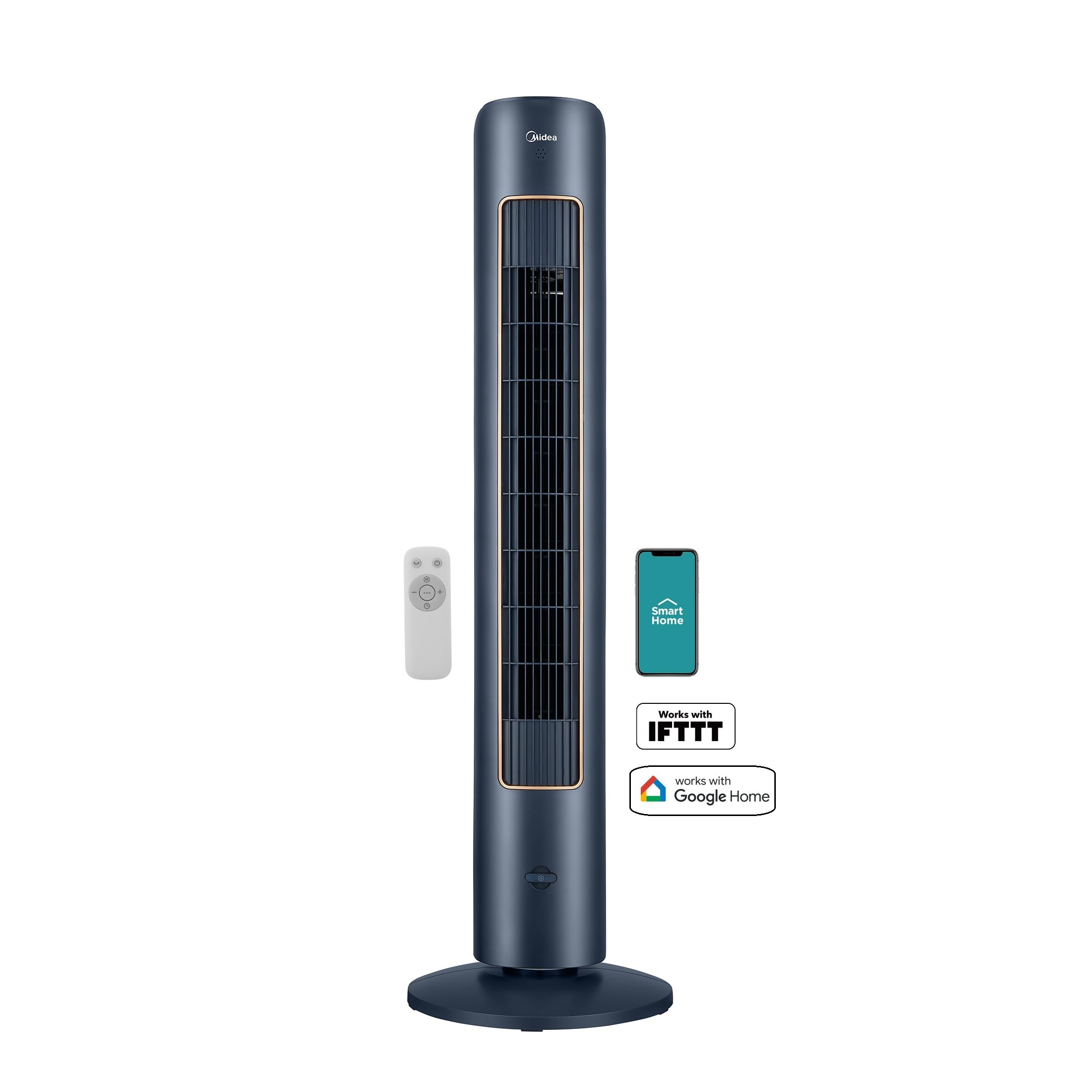 Midea Oscillation Tower Fan with IOT 42inch Timer Smart App and Voice ...