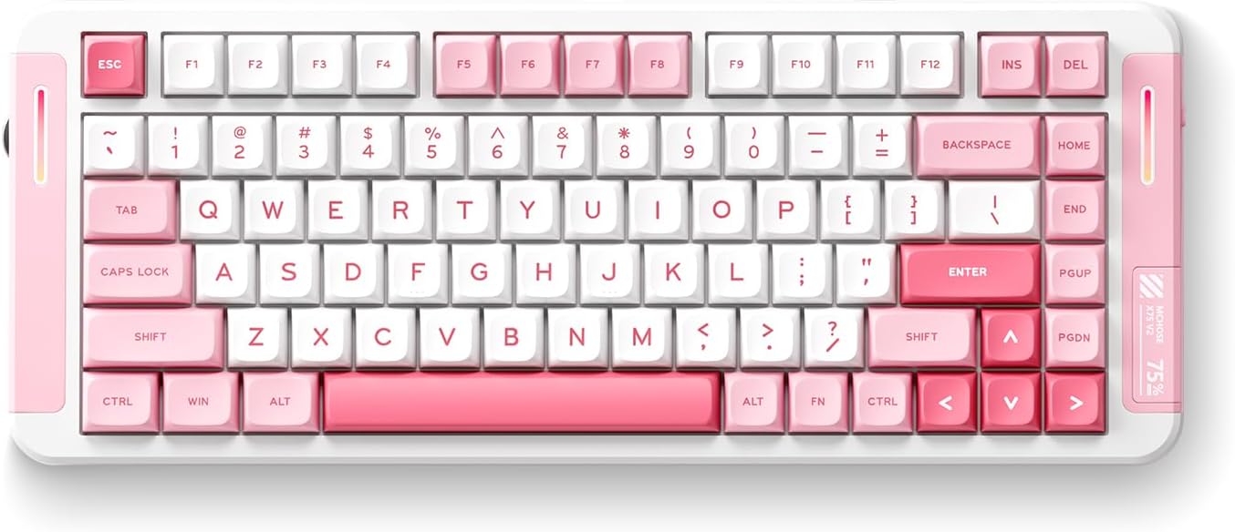 Amazon.com: MCHOSE X75 V2 Gaming Keyboard, 75% Mechanical Keyboard Knob ...