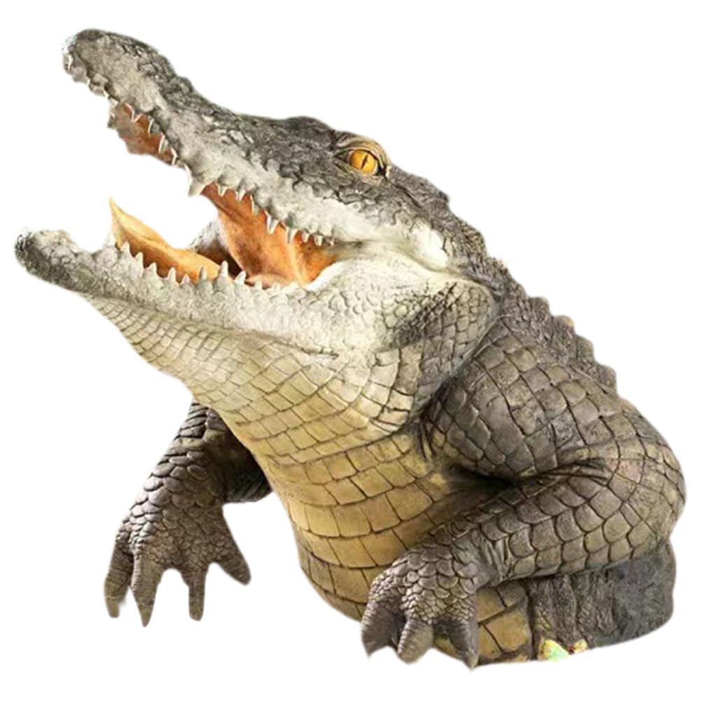 Amazon.com: LOGOFUN Alligator Head Pond Fake Crocodile Head Floating ...