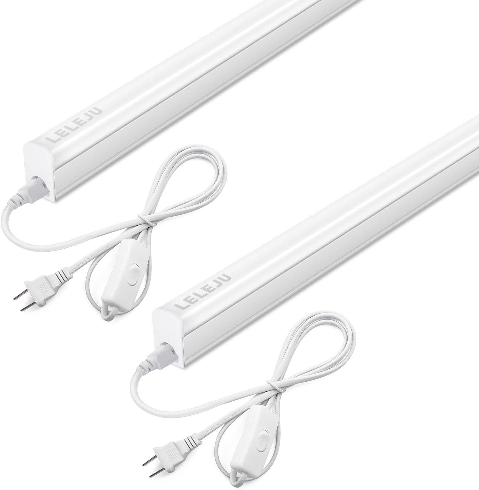 Kihung (8 Pack) LED T5 3FT Tube Light Fixture, 15W, 1800lm, 6500K, 3 ...