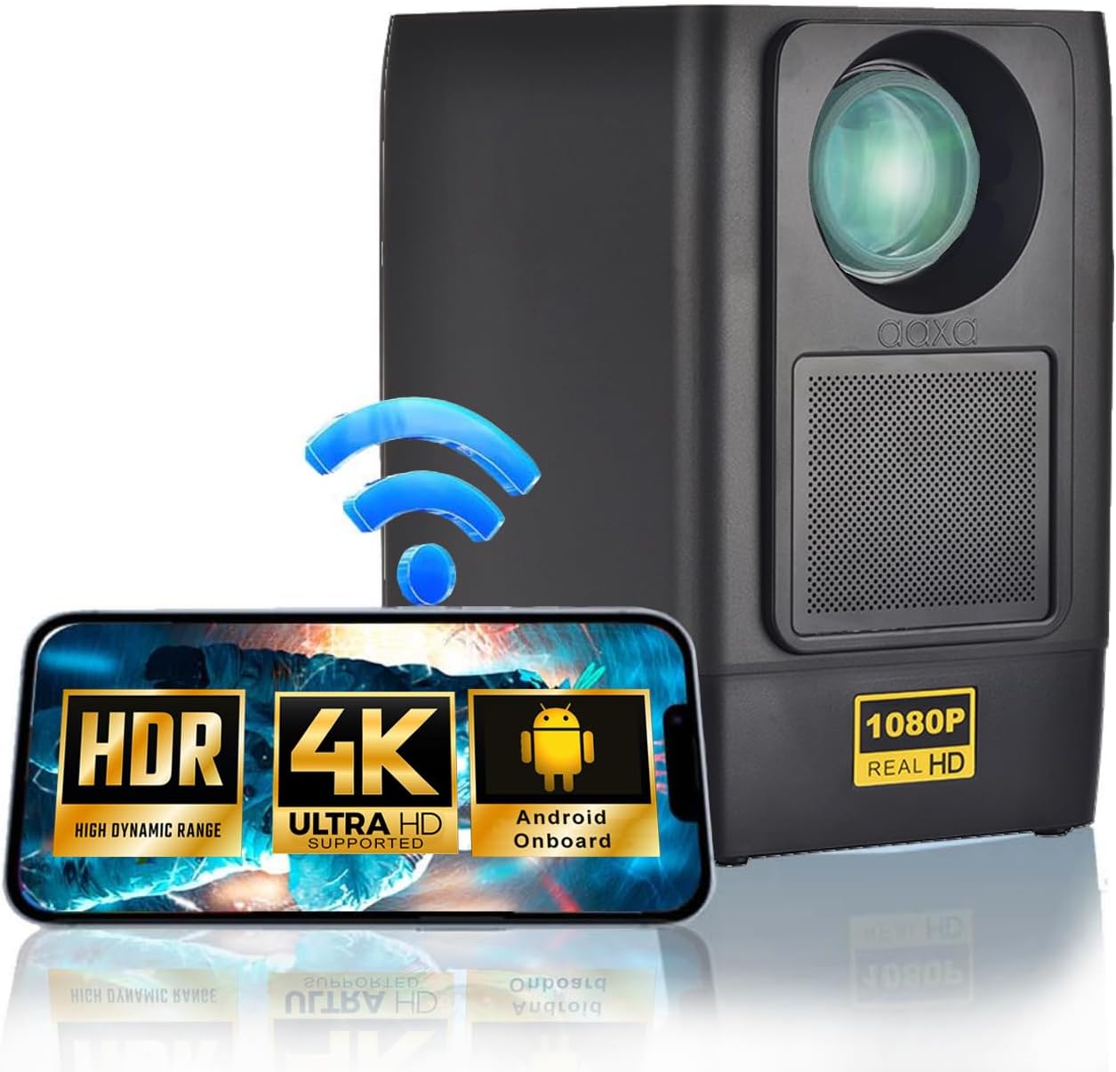 Amazon.com: TD80W Mini Portable Projector Android WiFi 4K Full HD FHD ...